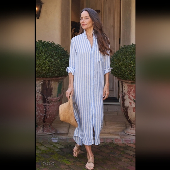 Frank & Eileen | Dresses | Frank Eileen Rory Blue And White Wide ...